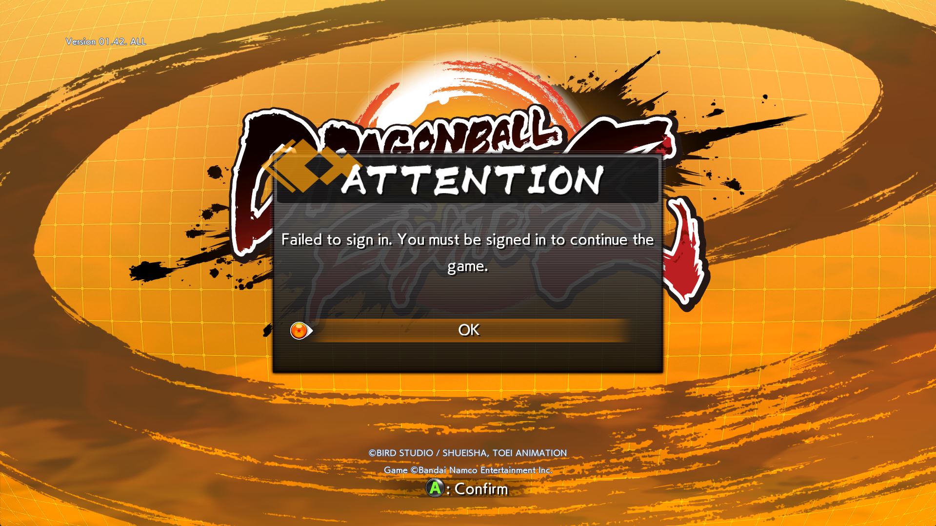 [DRAGON BALL FIGHTER Z] Failed to sign in | LinkNeverDie